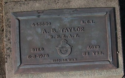 Gisborne District Council - Cemetery Database - Arthur Bertram Taylor